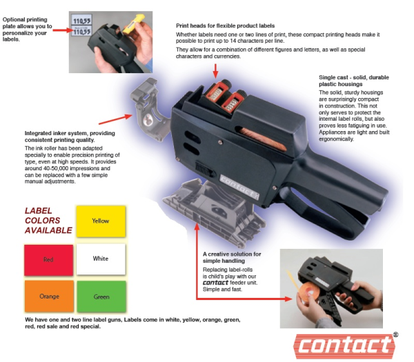 Contact Label Guns & Labels – Retail Tags & Store Supplies